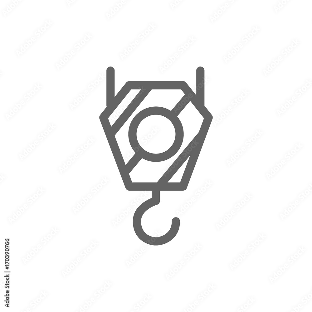 Simple crane hook icon. Symbol and sign vector illustration design ...