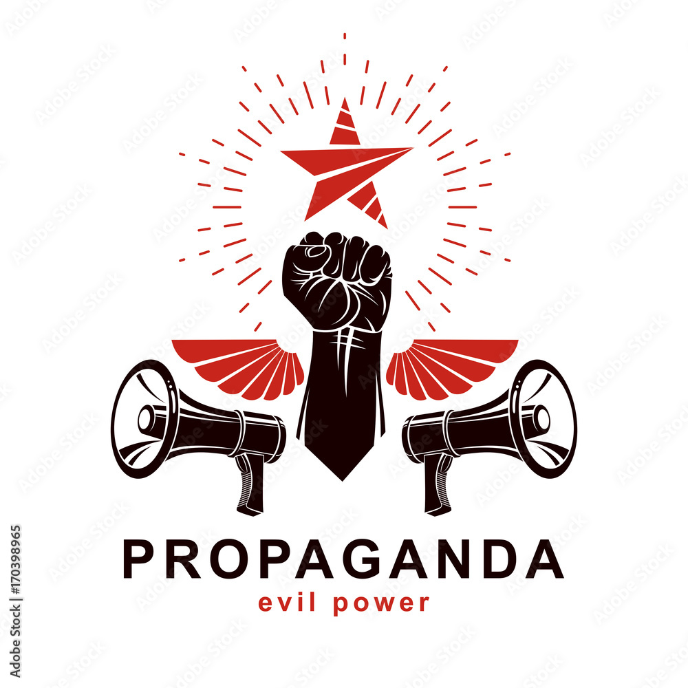 Vector leaflet created using clenched fists raised up, freedom wings ...