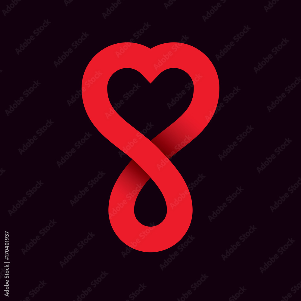 Red heart shape vector illustration composed with blood drops and ...