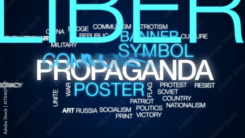 Propaganda animated word cloud, text design animation. Stock Video ...