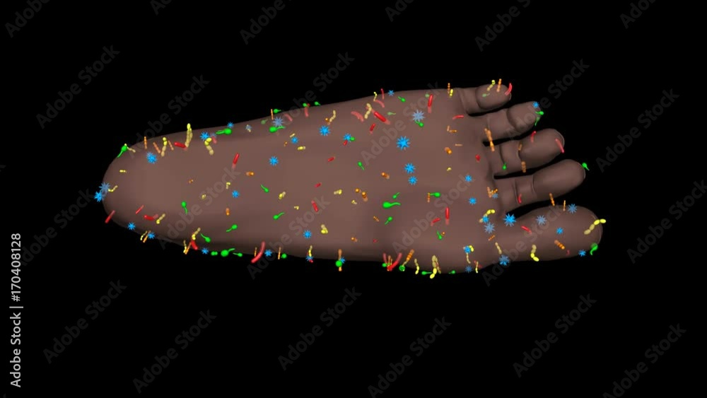 Stockvideon Microbiome , microorganisms, bacteria, viruses, microbes ...