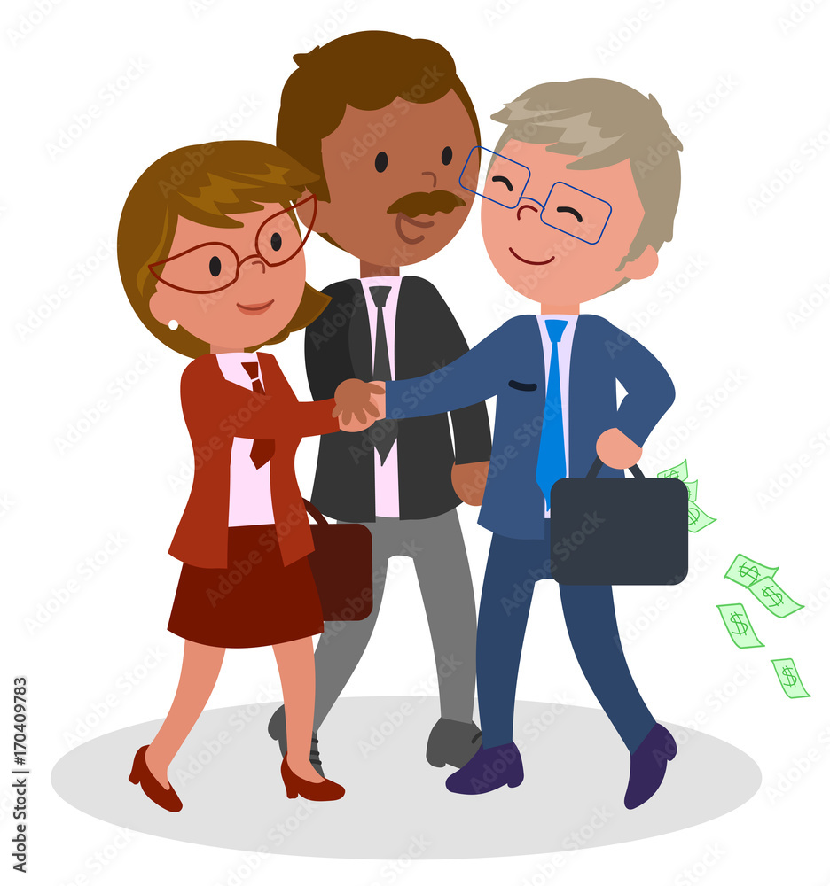three people teamwork vector illustration Stock Vector | Adobe Stock