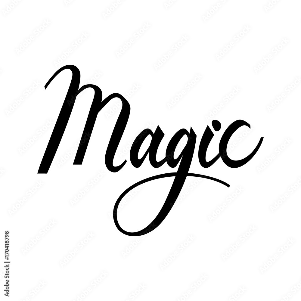 Magic lettering text. Modern calligraphy style illustration. Stock ...