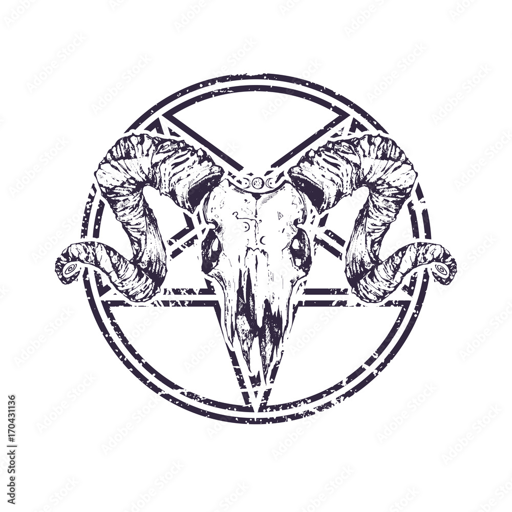 Pentagram Goat Tattoo