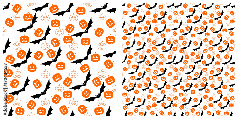 Seamless of Halloween pattern on transparent background. Single pattern ...