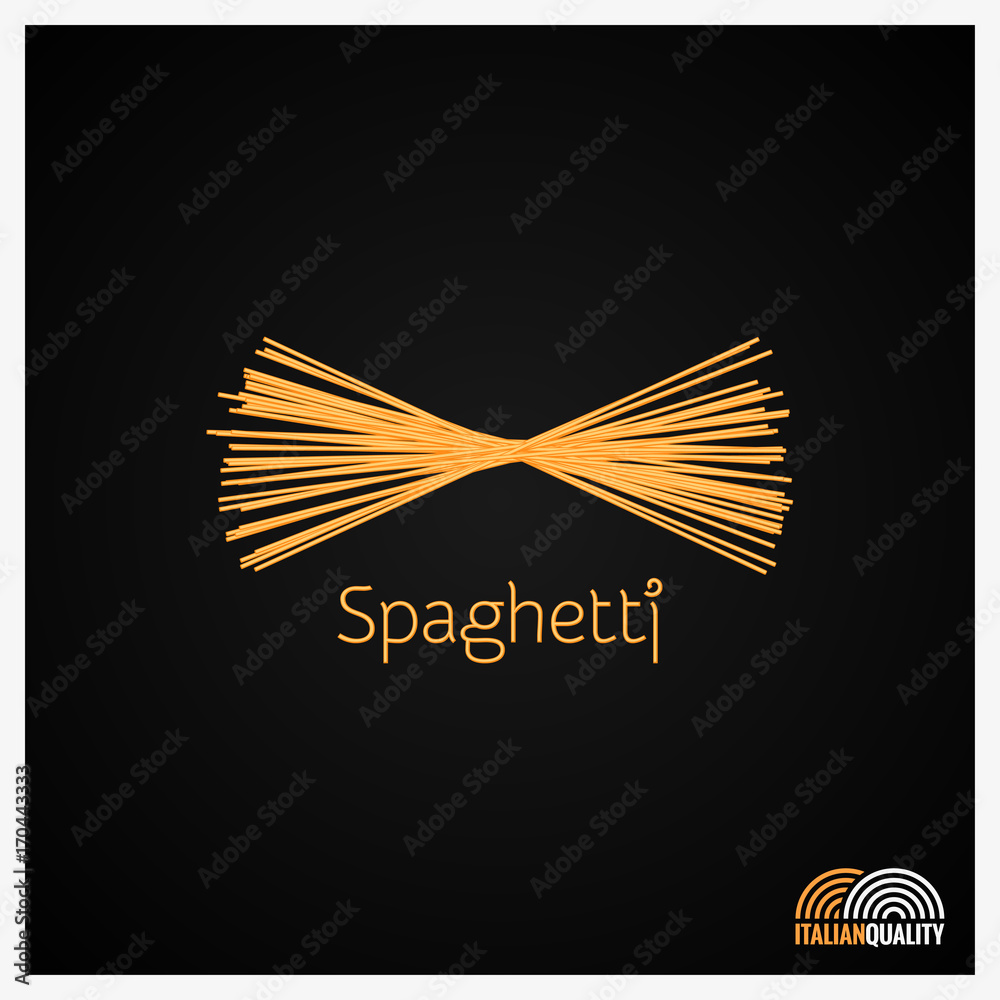 Spaghetti pasta logo design background Stock Vector | Adobe Stock
