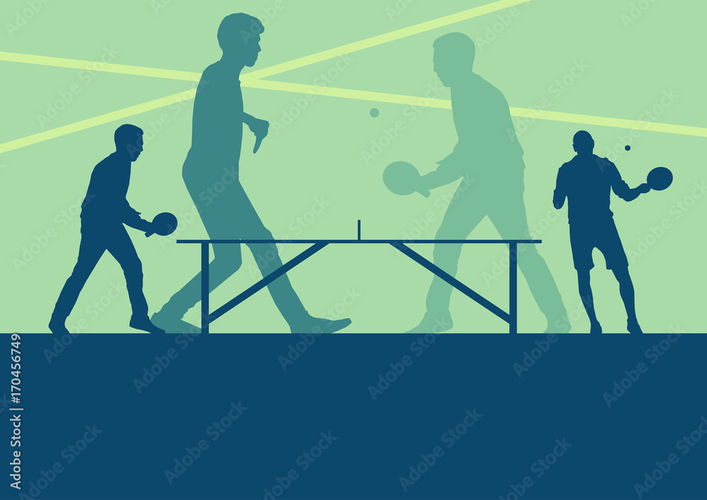 Table tennis player vector abstract Stock Vector | Adobe Stock