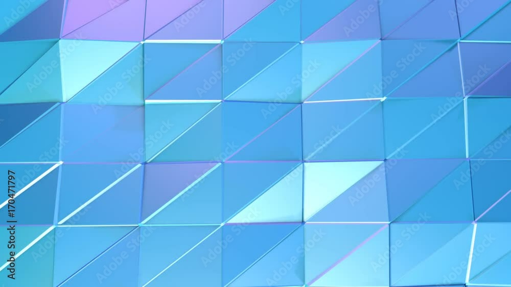 Abstract simple blue violet low poly 3D surface as crystal grid. Soft ...