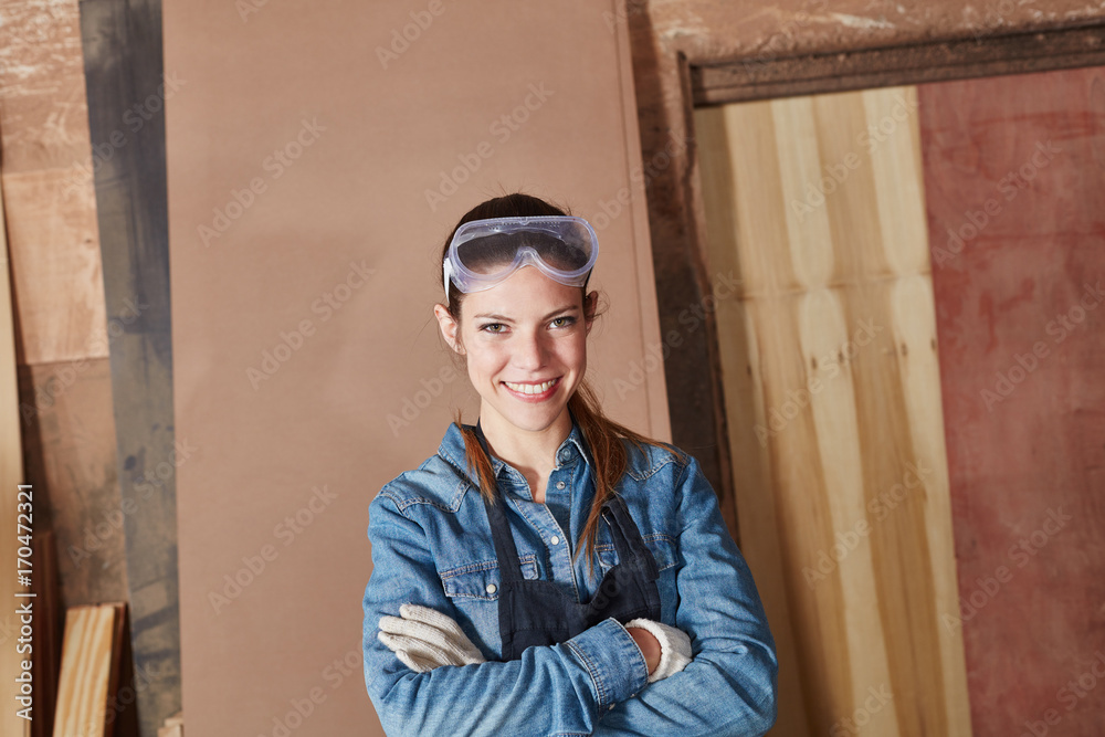 Frau als Handwerker Lehrling Stock Photo | Adobe Stock