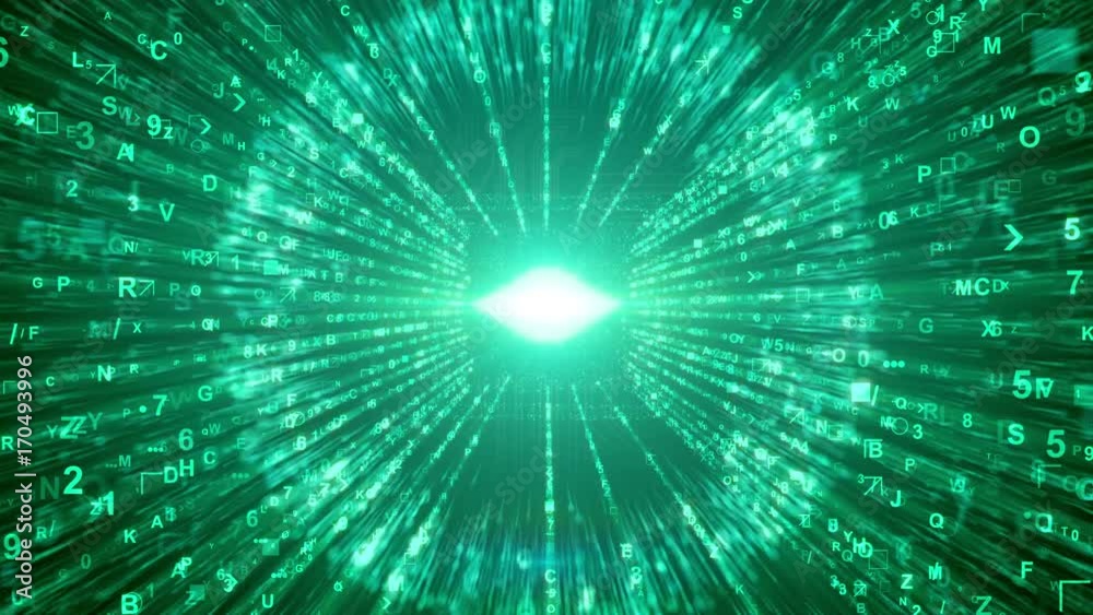 Vidéo Stock Enigmatic 3d rendering of a QR code shaped reducing through ...