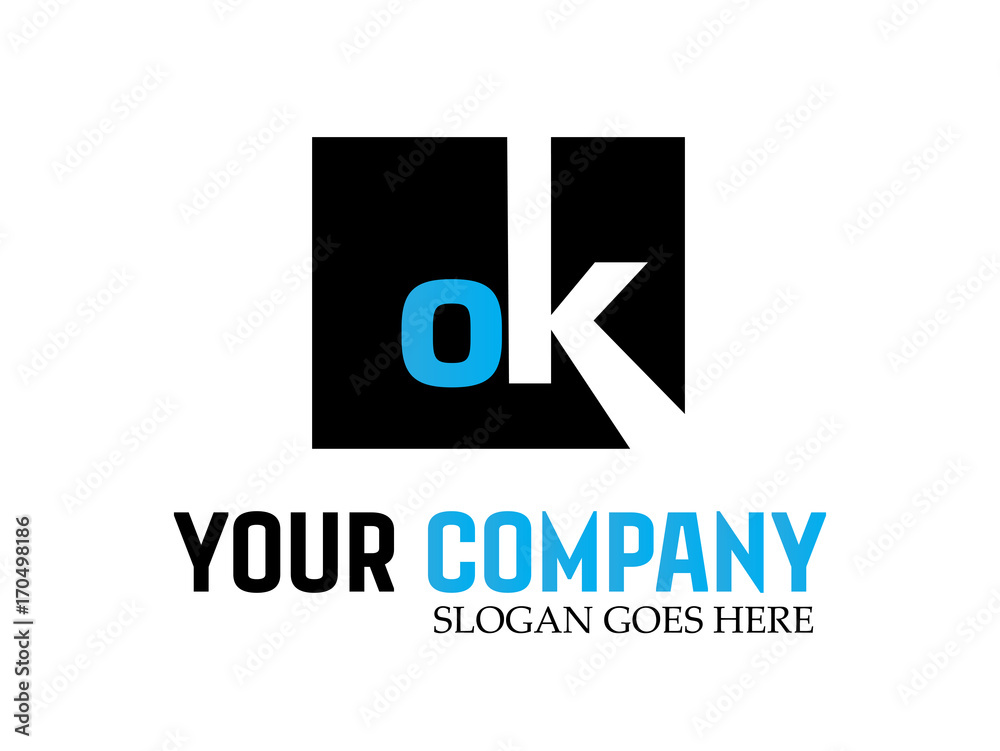 Logo ok letter design vector Stock Vector | Adobe Stock