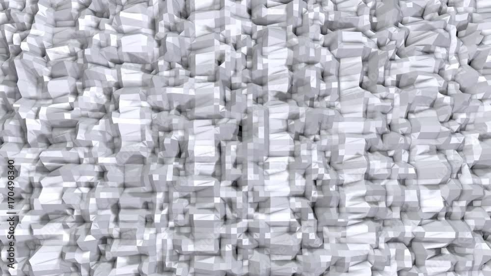 Simple low poly 3D surface as popular environment. Soft geometric low ...
