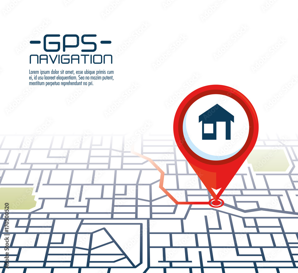 gps navigation concept vector illustration graphic design Stock Vector ...