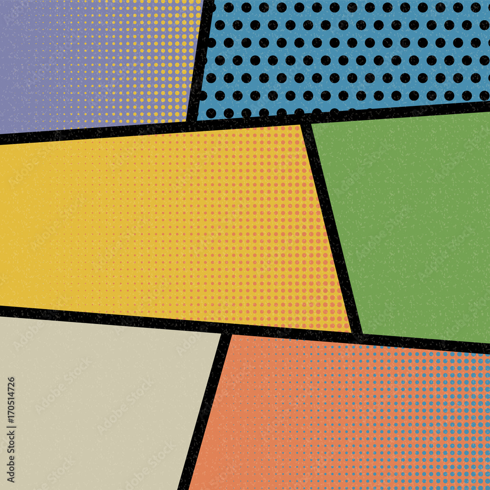 Pop art comics book magazine cover template. Cartoon funny vintage ...