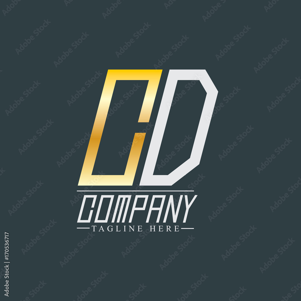 Initial Letter CD Rounded Design Logo Stock Vector | Adobe Stock