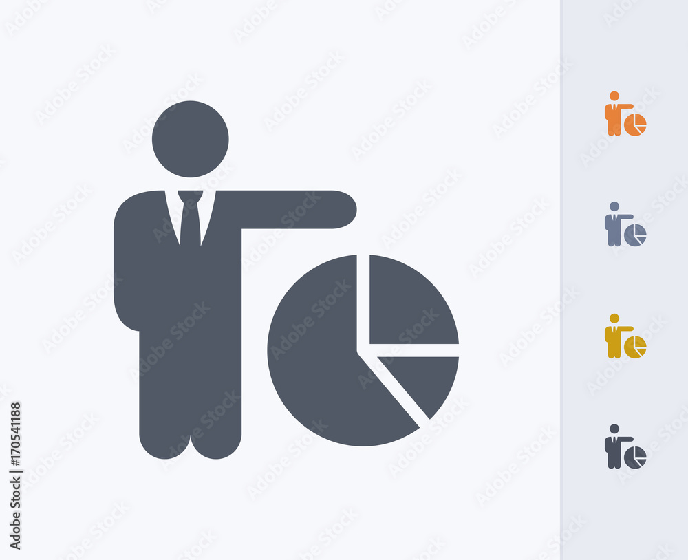Businessman & Pie Chart - Carbon Icons. A professional, pixel-aligned ...