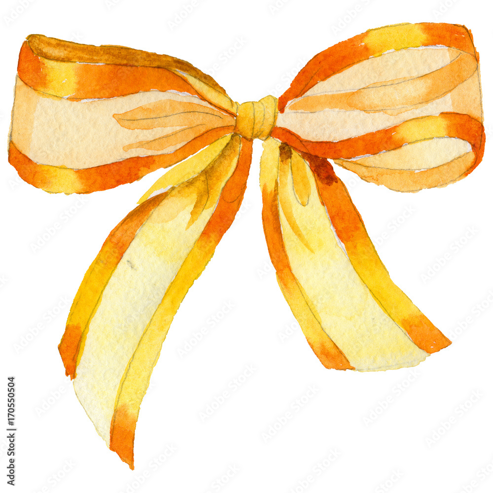 Yellow Bow Clip Art