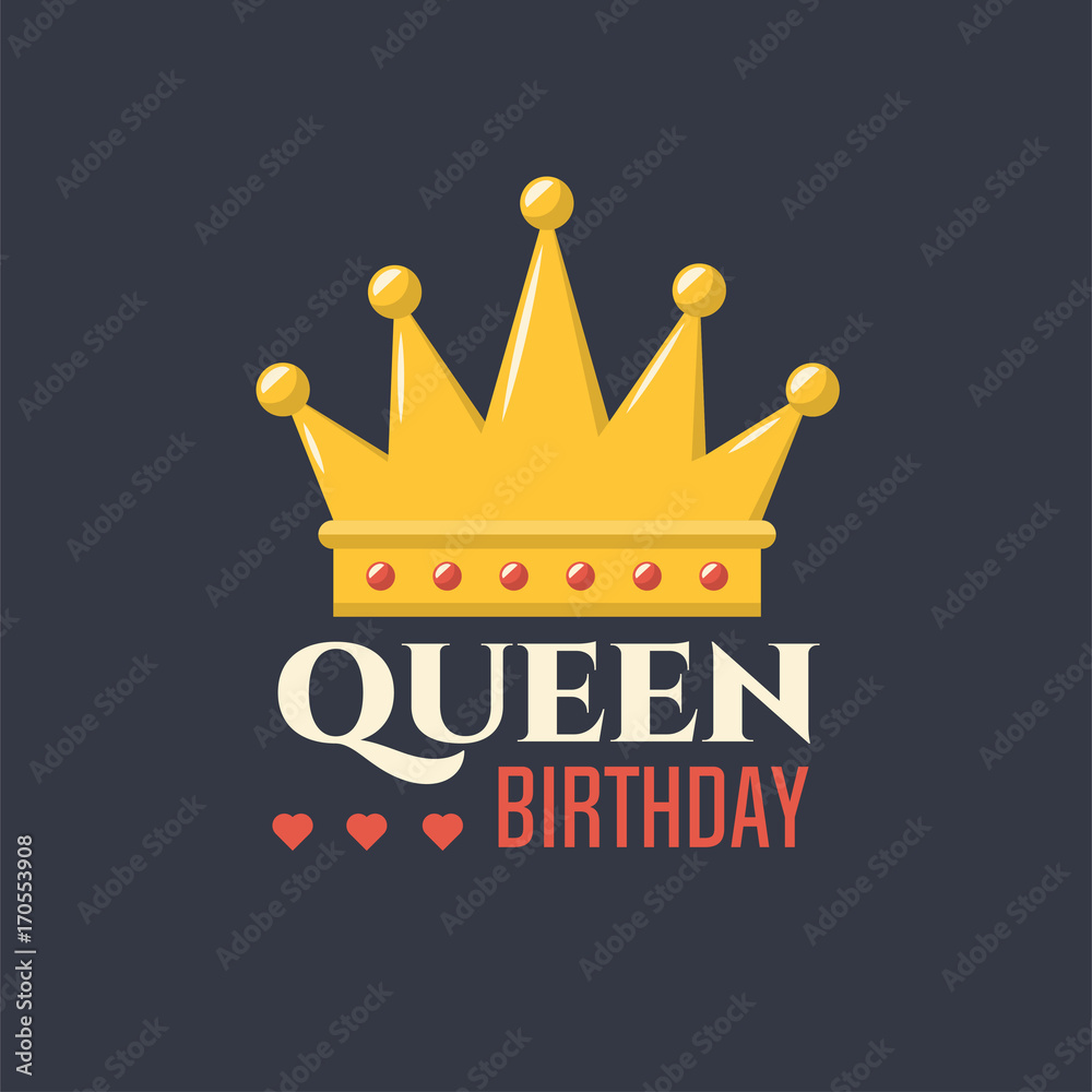 QUEEN BIRTHDAY BACKGROUND Stock Vector | Adobe Stock