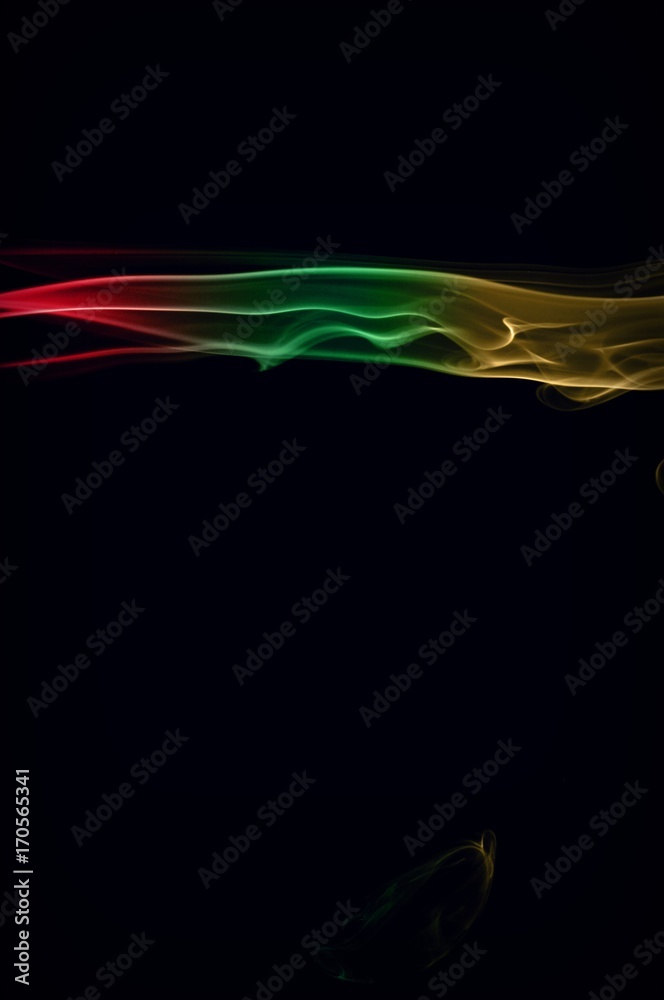 Abstract color smoke on black background, smoke background,red and ...