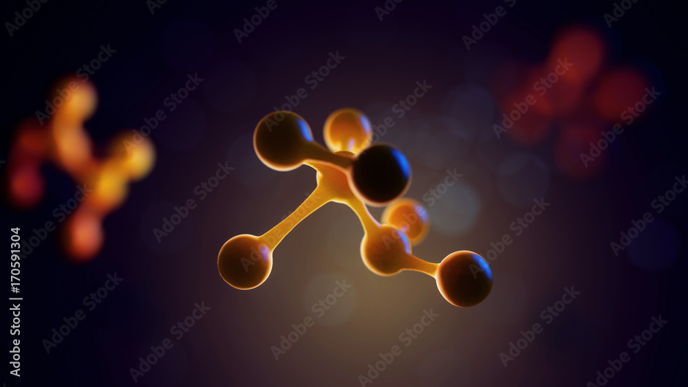 Science background with molecules and atoms Stock Illustration | Adobe ...
