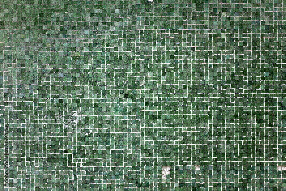 Green Mosaic Tiles Texture