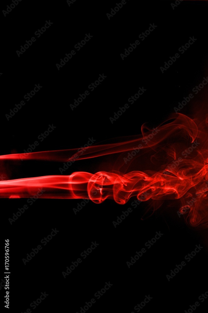 movement of red smoke, abstract red smoke on black background, red ...
