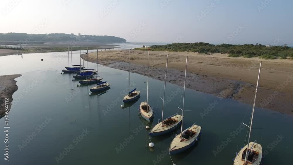 England Isle of Wight Aerial View Beach St Helens Harbour Harbour ...