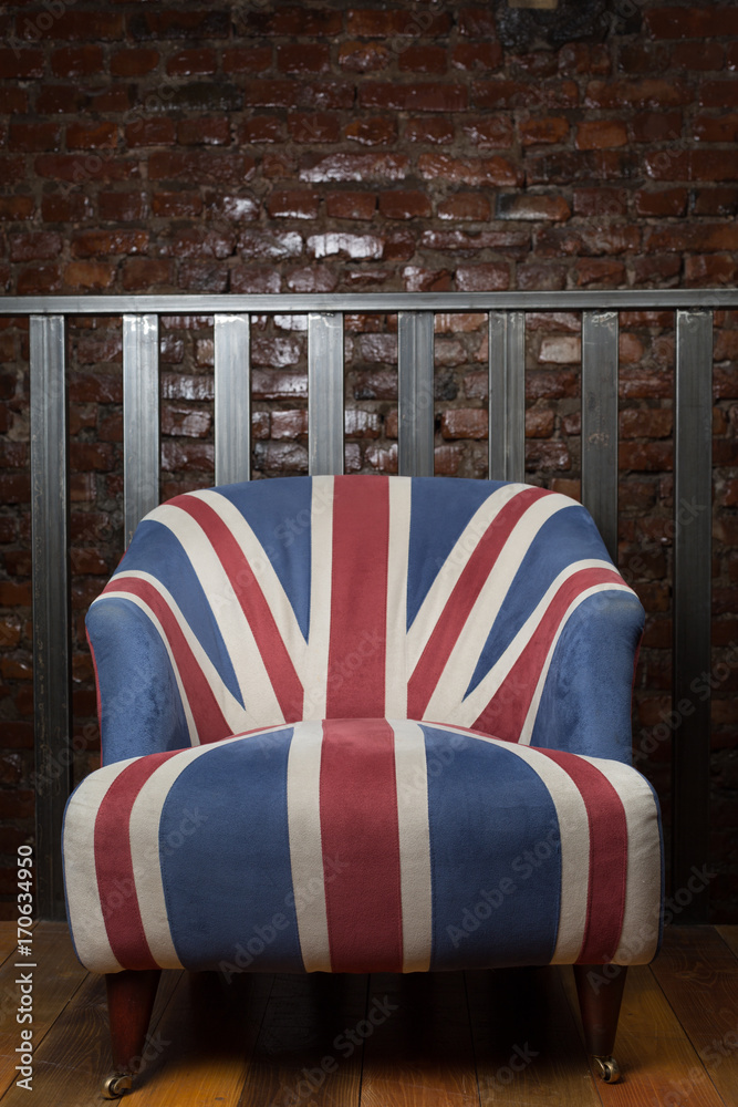 British flag armchair Stock Photo | Adobe Stock