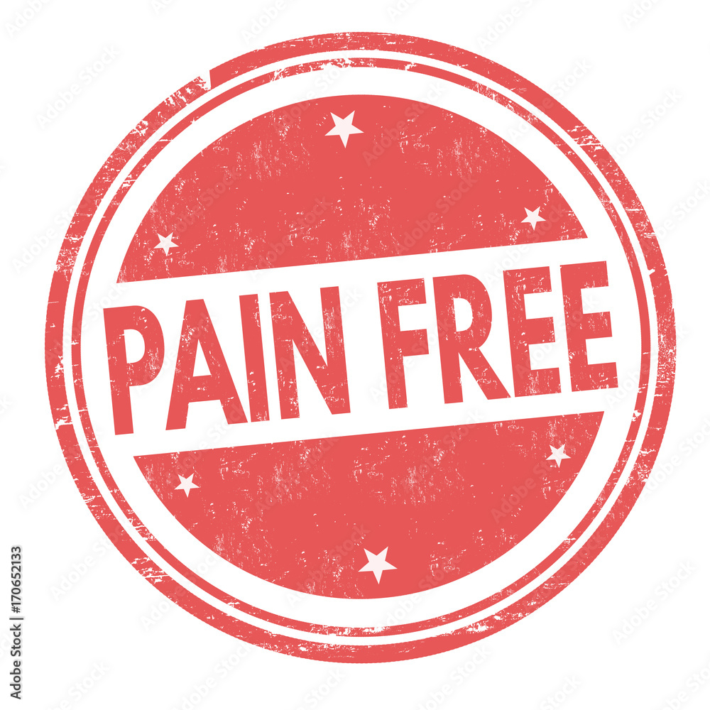 Pain free sign or stamp Stock Vector | Adobe Stock