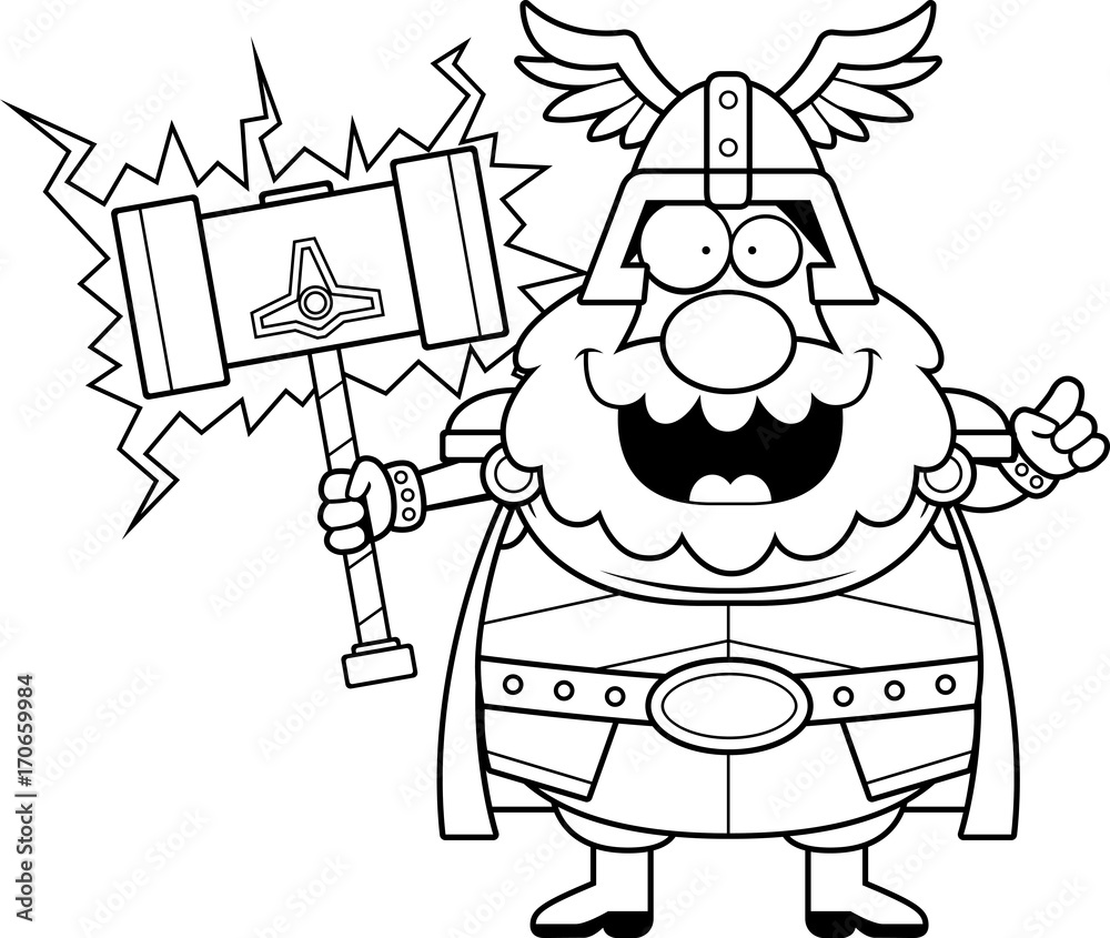 Simple Thor Cartoon
