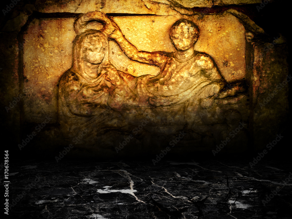 Historical Wall Room Interior Stage Background Stock Photo | Adobe Stock