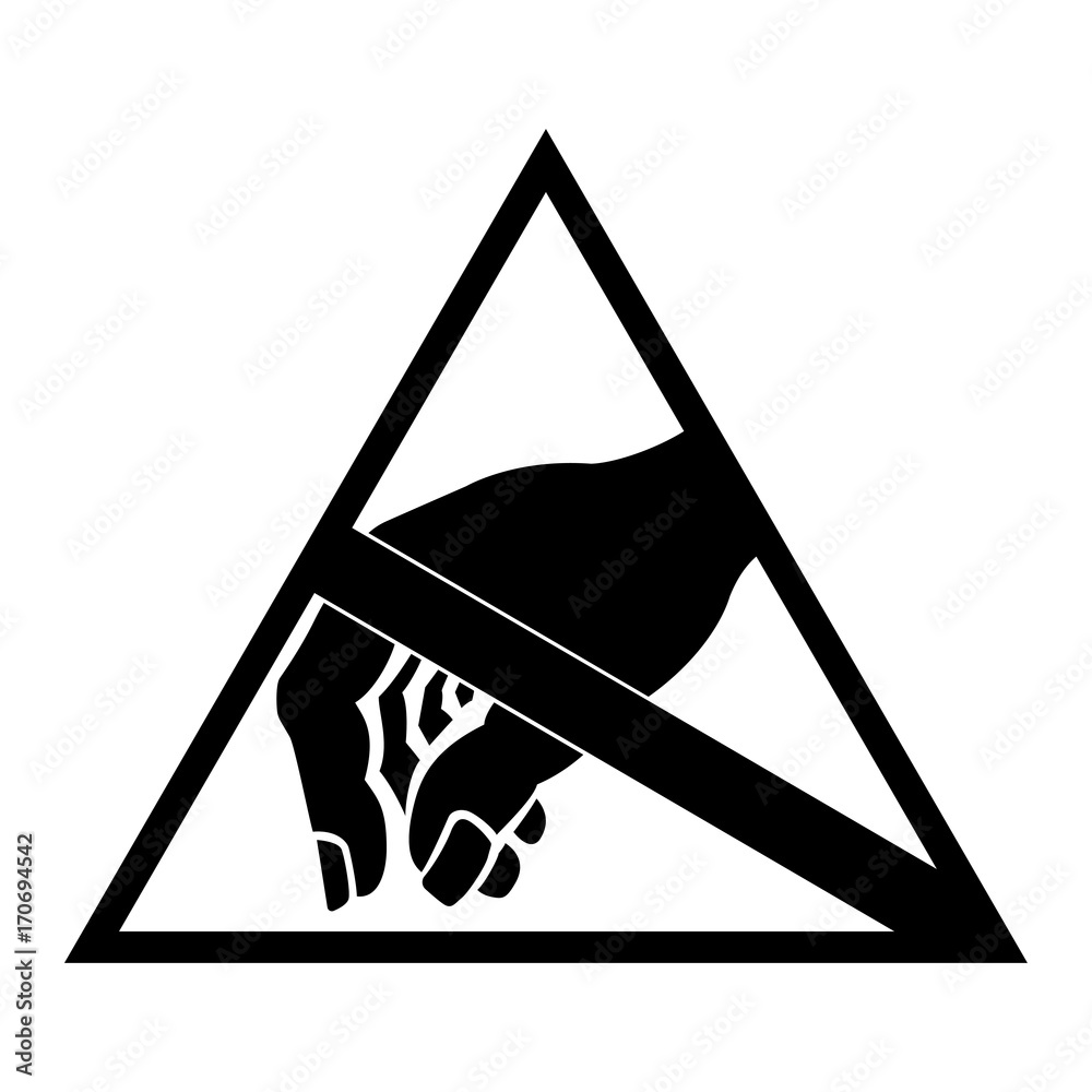 ESD Susceptibility Symbol, electrostatic-sensitive device ...