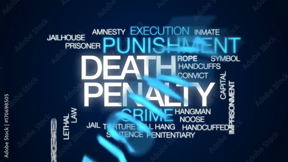 Death penalty animated word cloud, text design animation. Stock ビデオ ...
