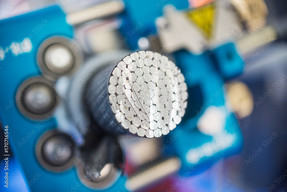 Cross section of high-voltage cable. Stock Photo | Adobe Stock