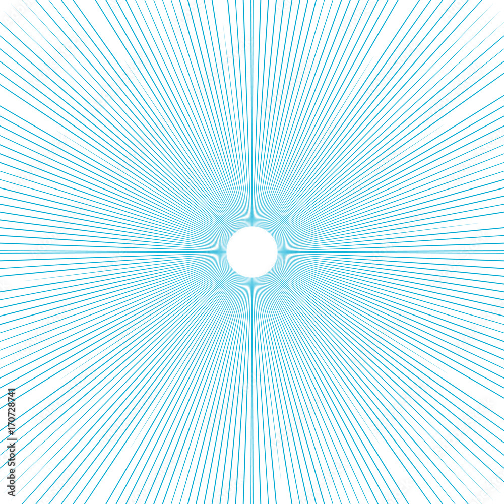 Sunburst background thin radial blue lines vector under clip mask ...