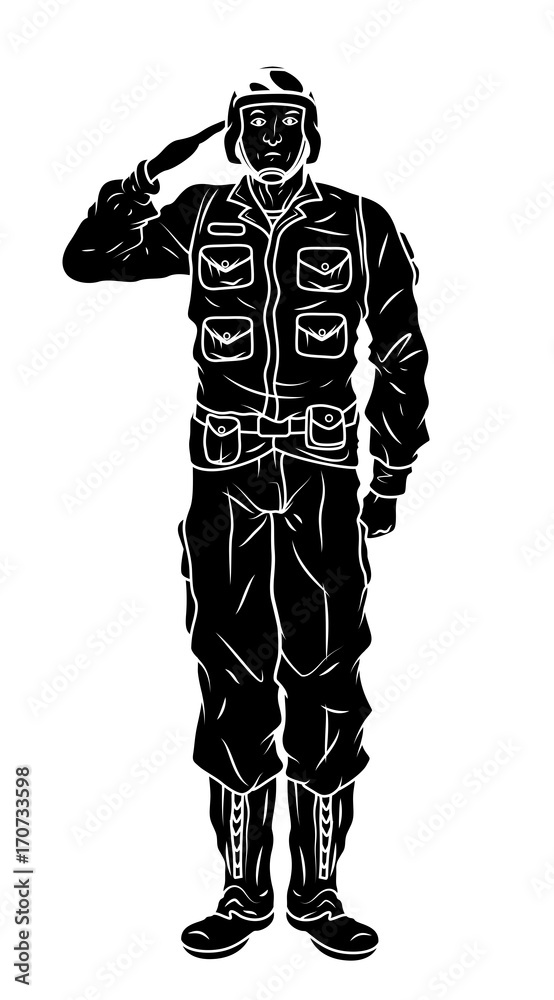 Soldier Salute Drawing