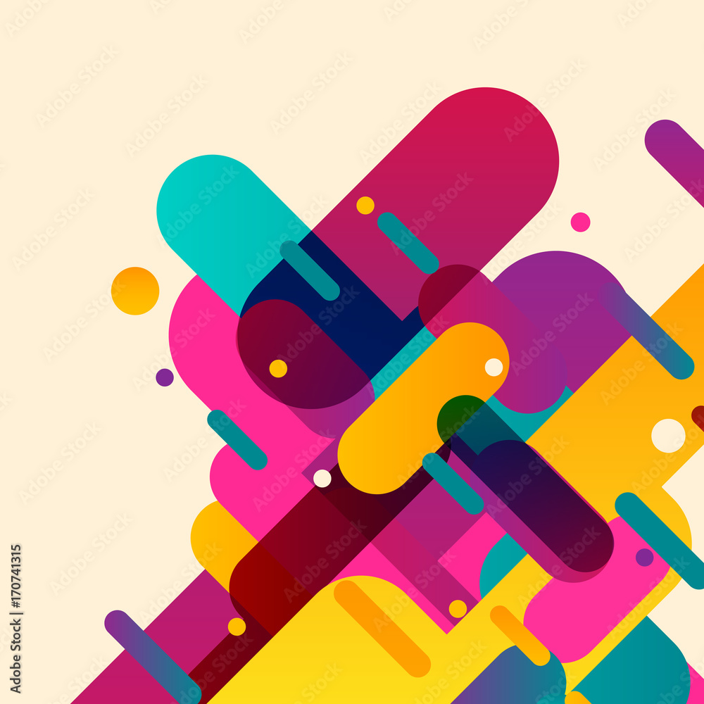 Rounded abstract colorful shapes. Vector background Stock Vector ...