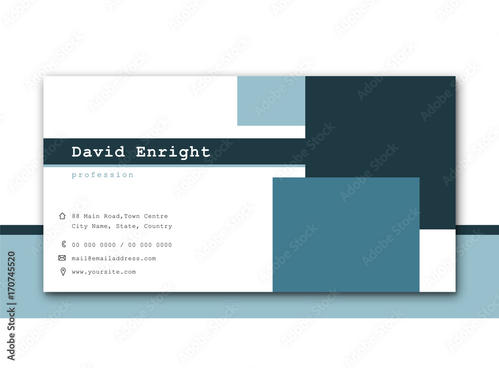 Vector image of visiting card template / Vector image of visiting card ...