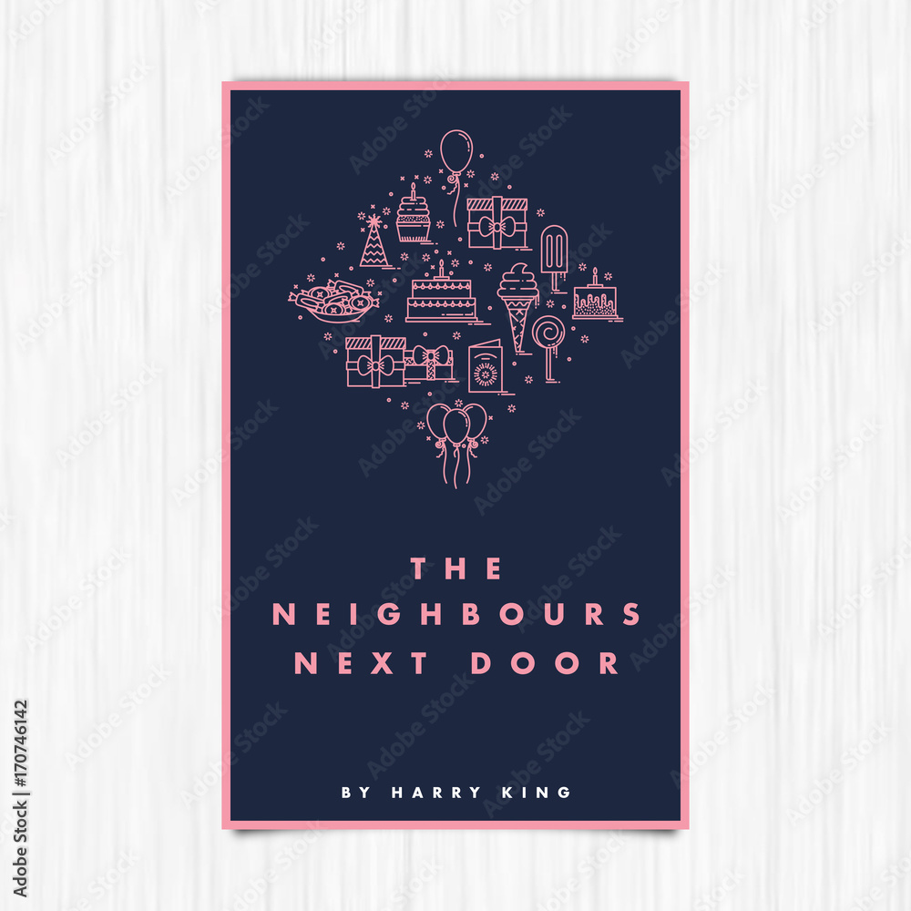 Vector of novel cover with the neighbours next door text / Vector of ...