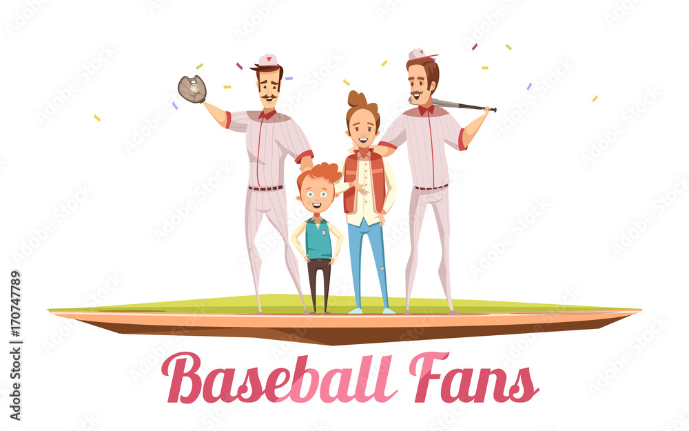 Baseball Fans Male Design Concept Stock Vector | Adobe Stock