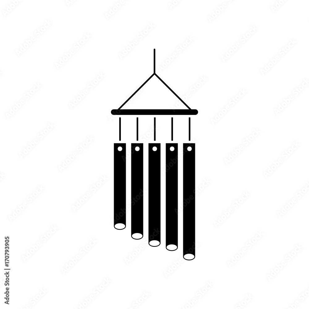 wind chimes vector icon Stock Vector | Adobe Stock