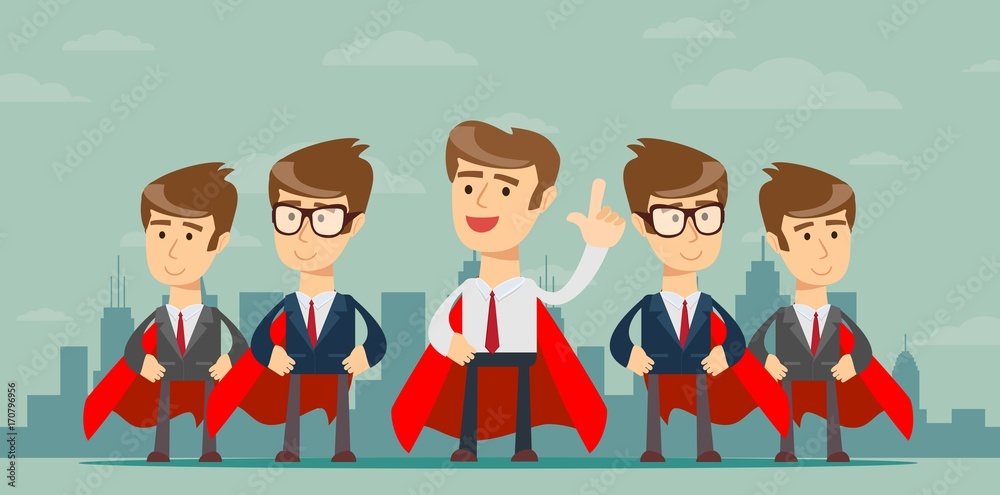 Super business team - Illustration of super leader and super ...
