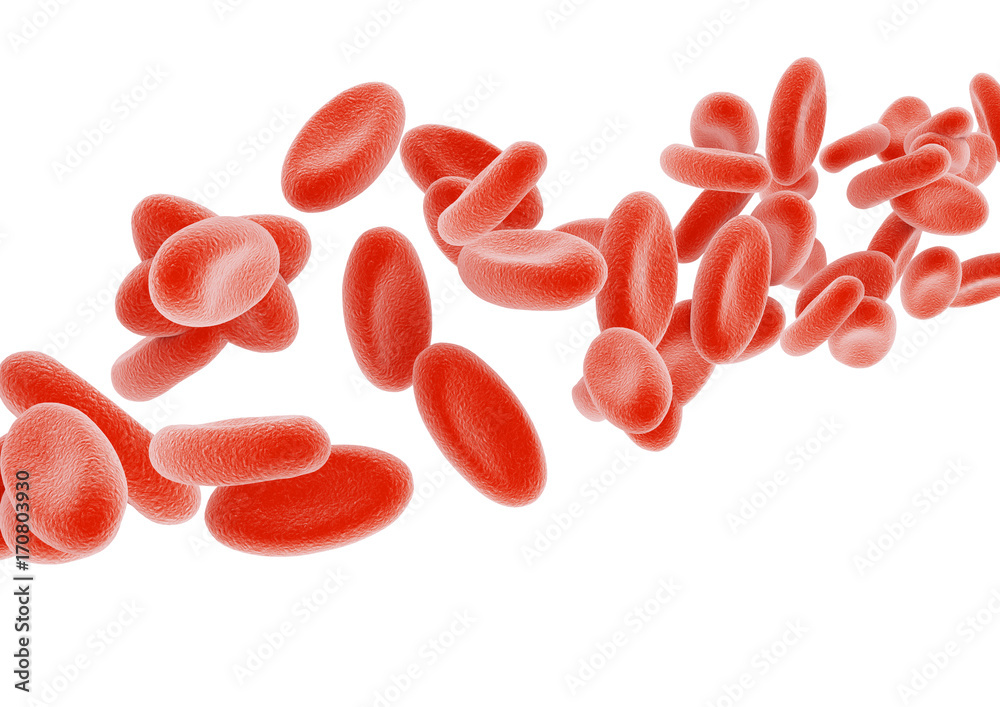3d illustration of blood particles in focus. Stock-Illustration | Adobe ...
