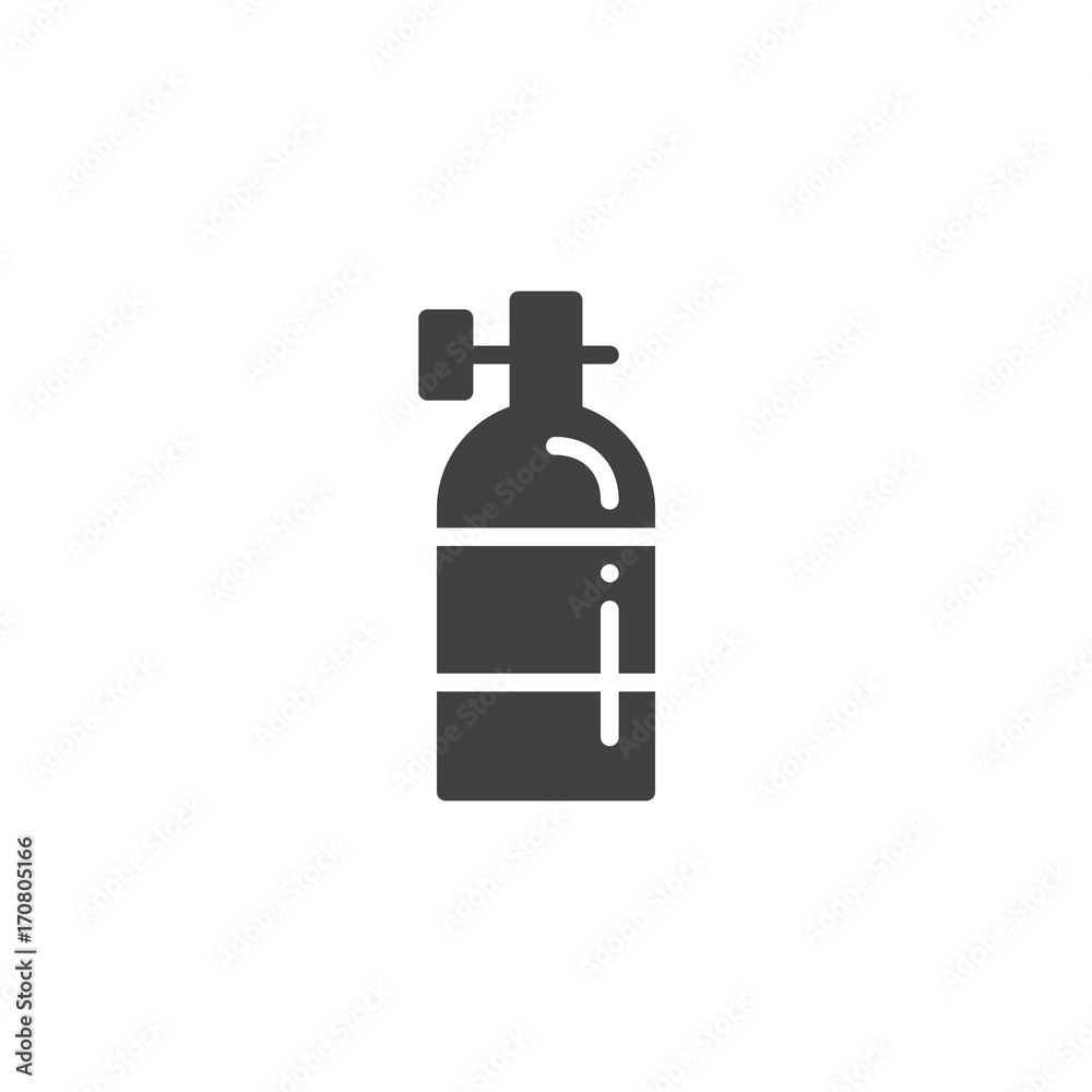 Oxygen tank icon vector, filled flat sign, solid pictogram isolated on ...
