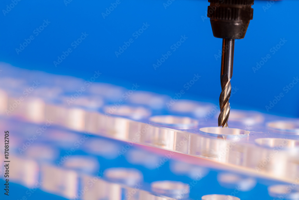 Poster The milling machine processes the plastic blank – Tableau ...