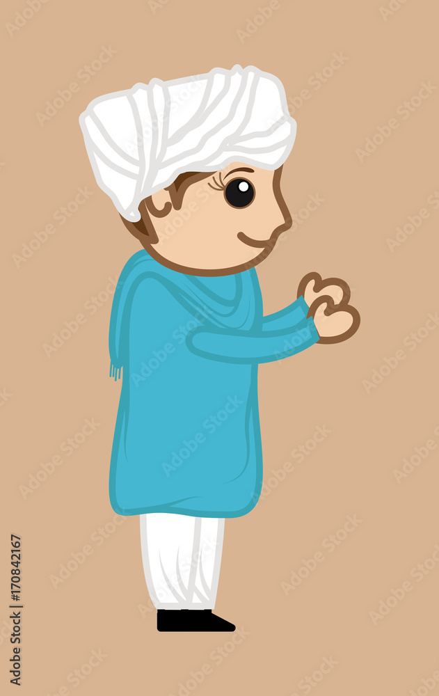 Cartoon Sardar Woman Character Stock Vector | Adobe Stock
