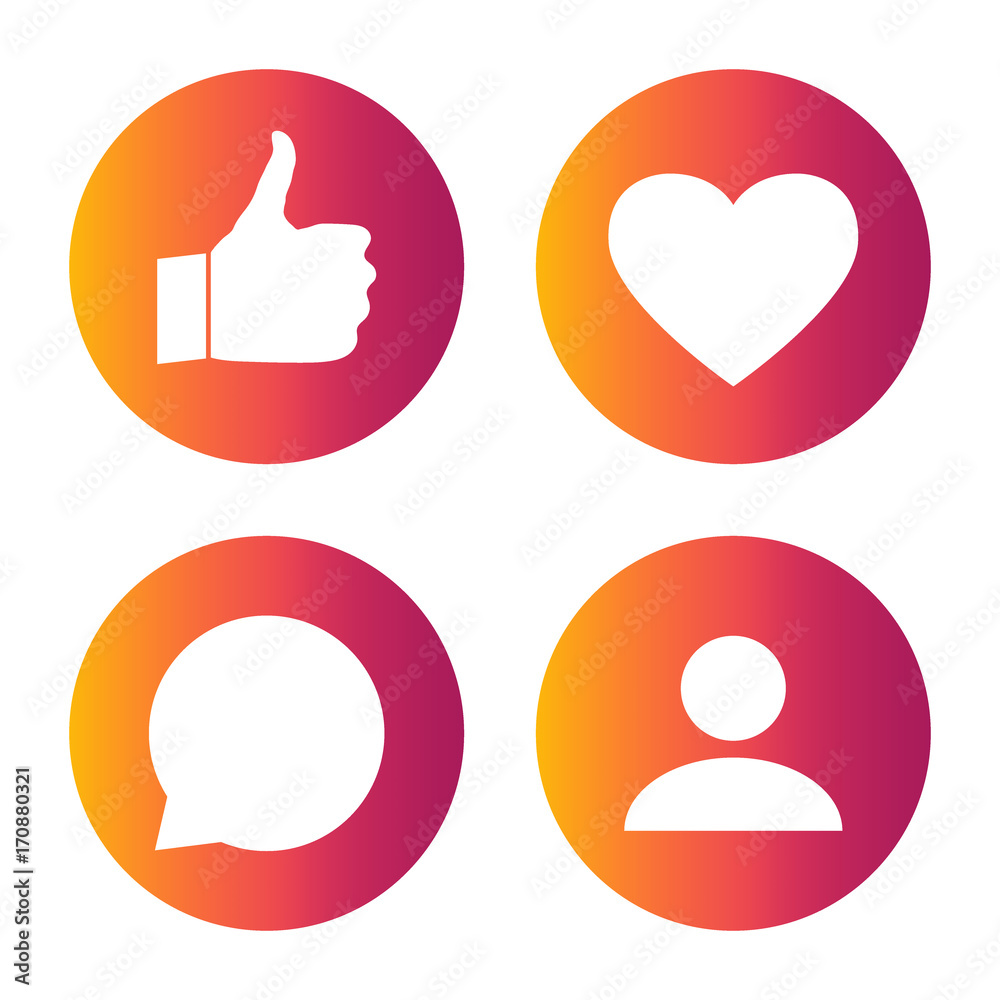 Smooth color gradient icon template set inspried by instagram new logo ...