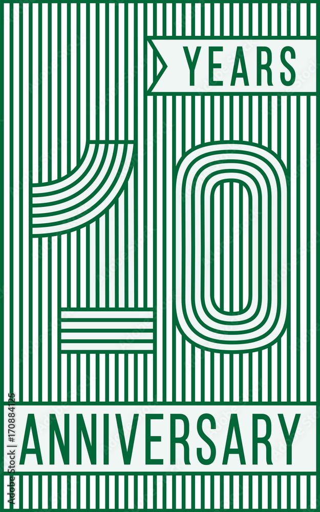 10 years anniversary logo. Vector and illustration. Line art ...