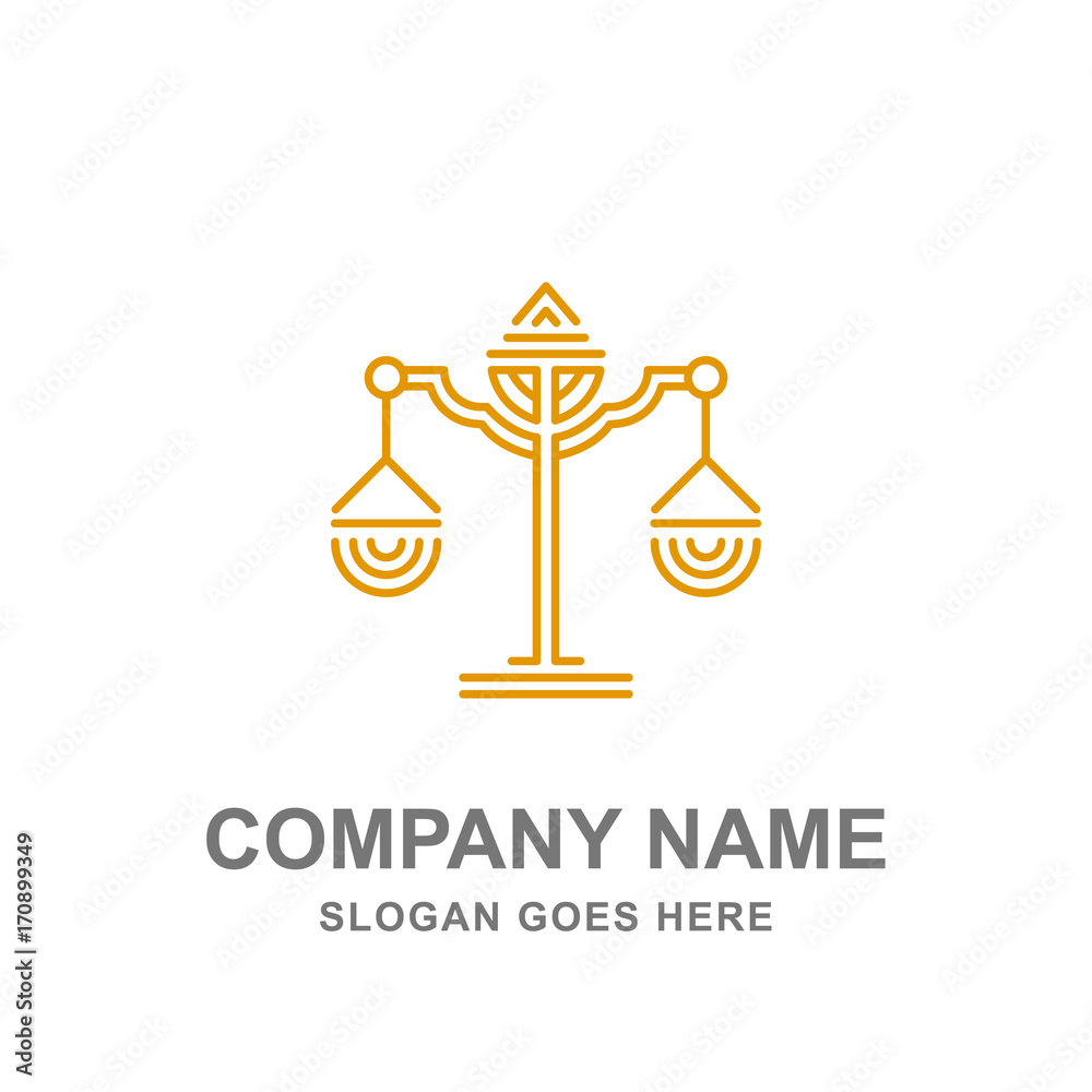 Law Firm Legal Justice Scale Logo Vector Stock Vector | Adobe Stock