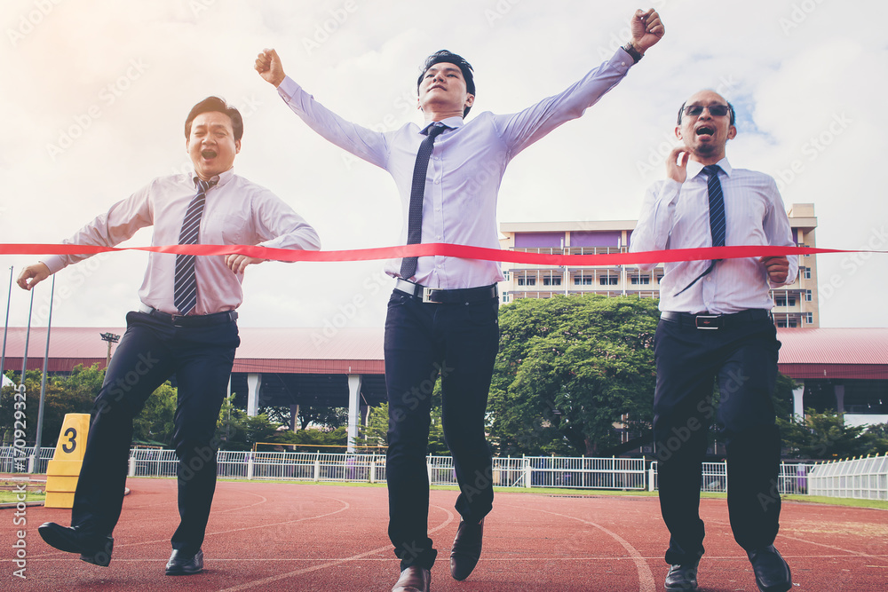 Business People Running Track